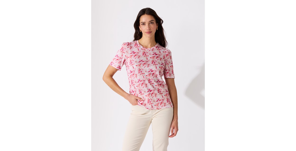 Ellen printet lintopp Peach Whip | MATCH nettbutikk
