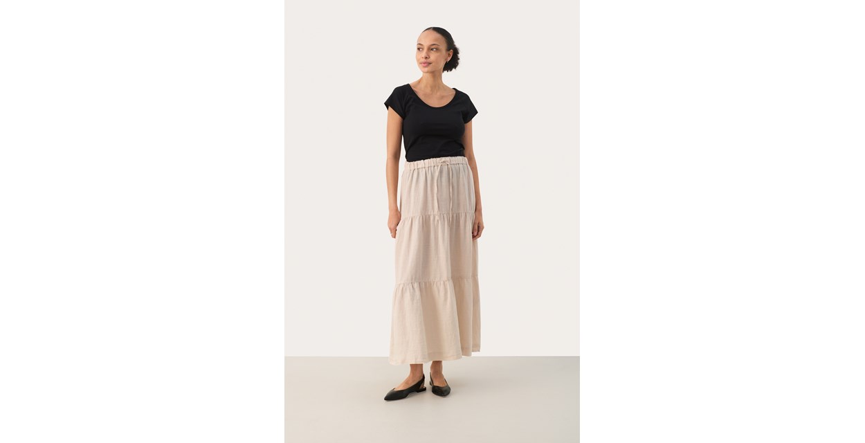 Getia linskjørt Wood Ash | MATCH nettbutikk