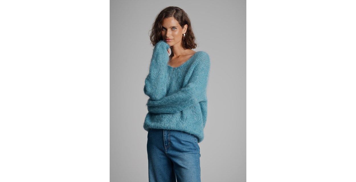 Stina genser Mineral Blue | MATCH nettbutikk