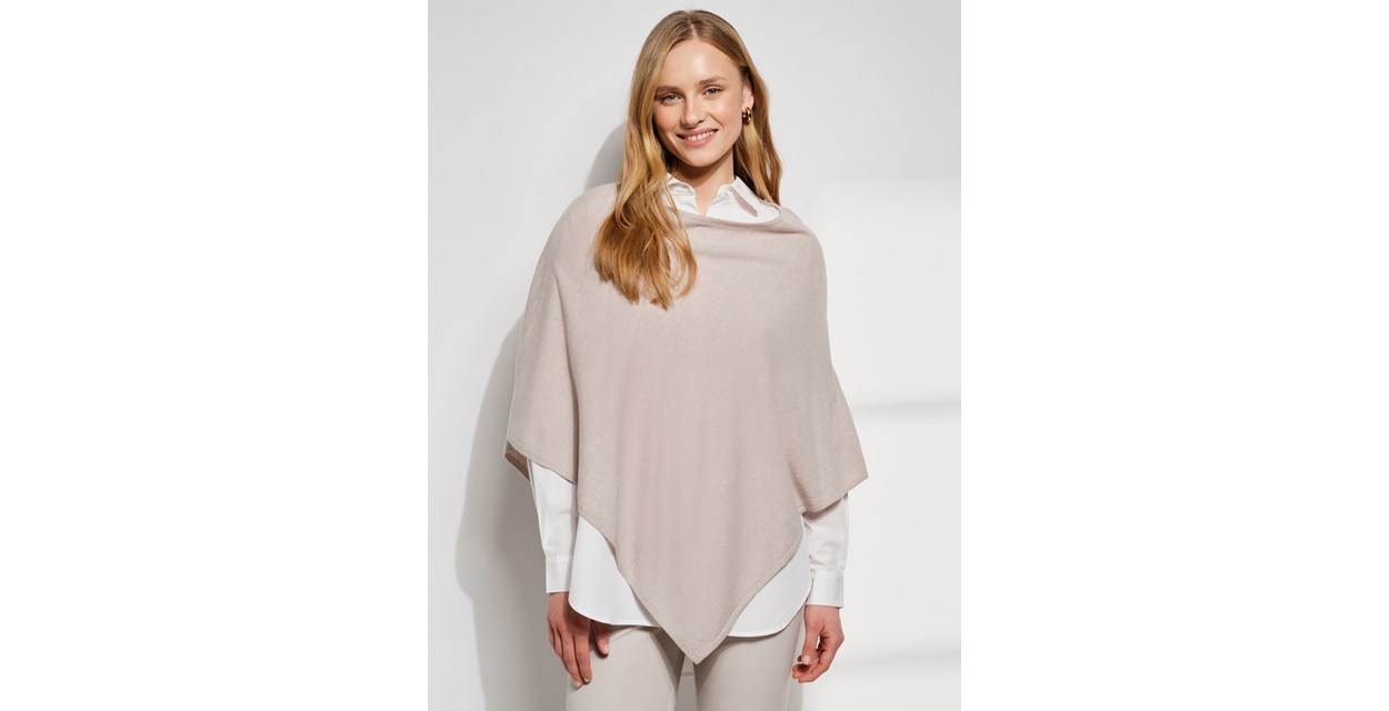 Olea poncho Sand Melange | MATCH nettbutikk