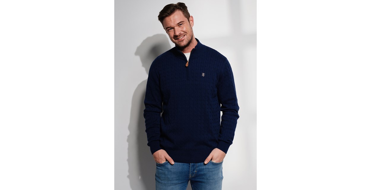 Coast zip genser Estate Blue | MATCH nettbutikk