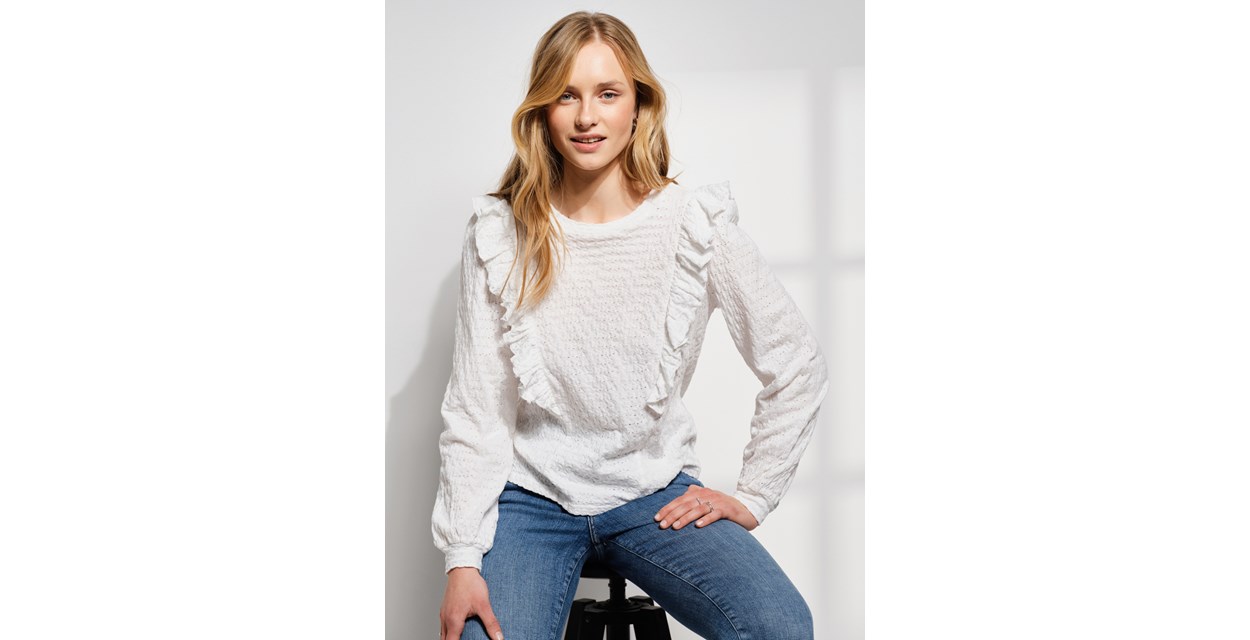 Amy topp Marshmallow | MATCH nettbutikk
