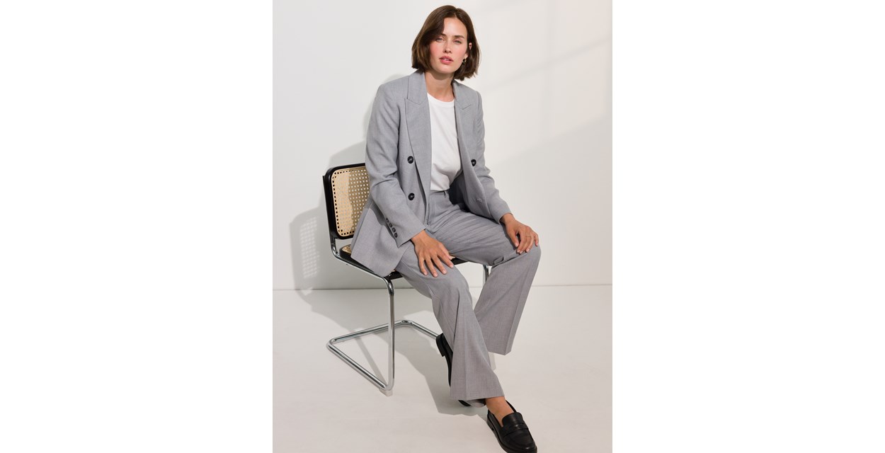 Catja blazer Light Grey Melange | MATCH nettbutikk