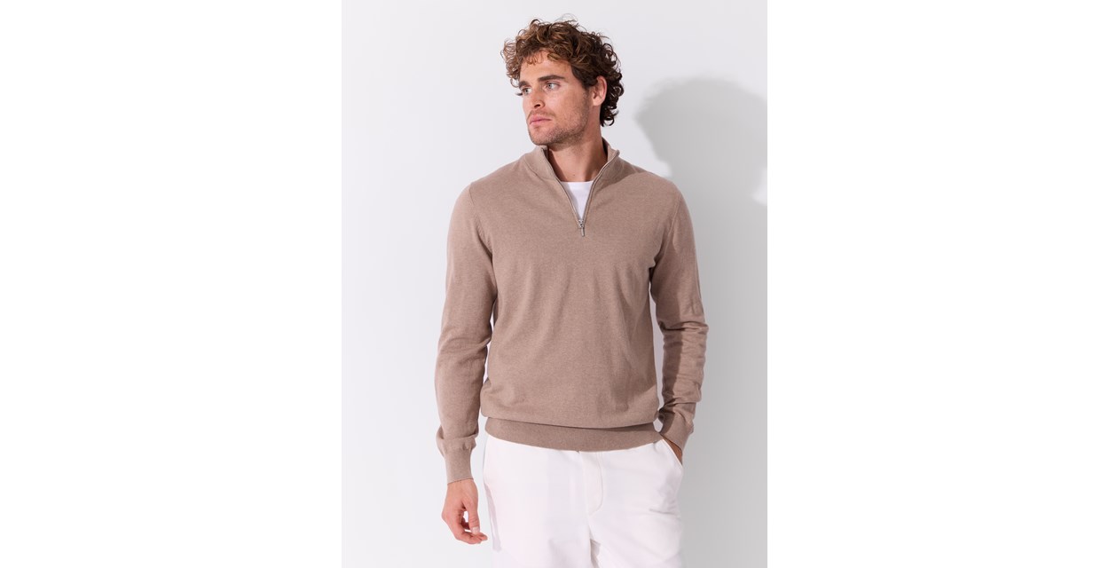 Ricardo zip genser Vintage Khaki | MATCH nettbutikk